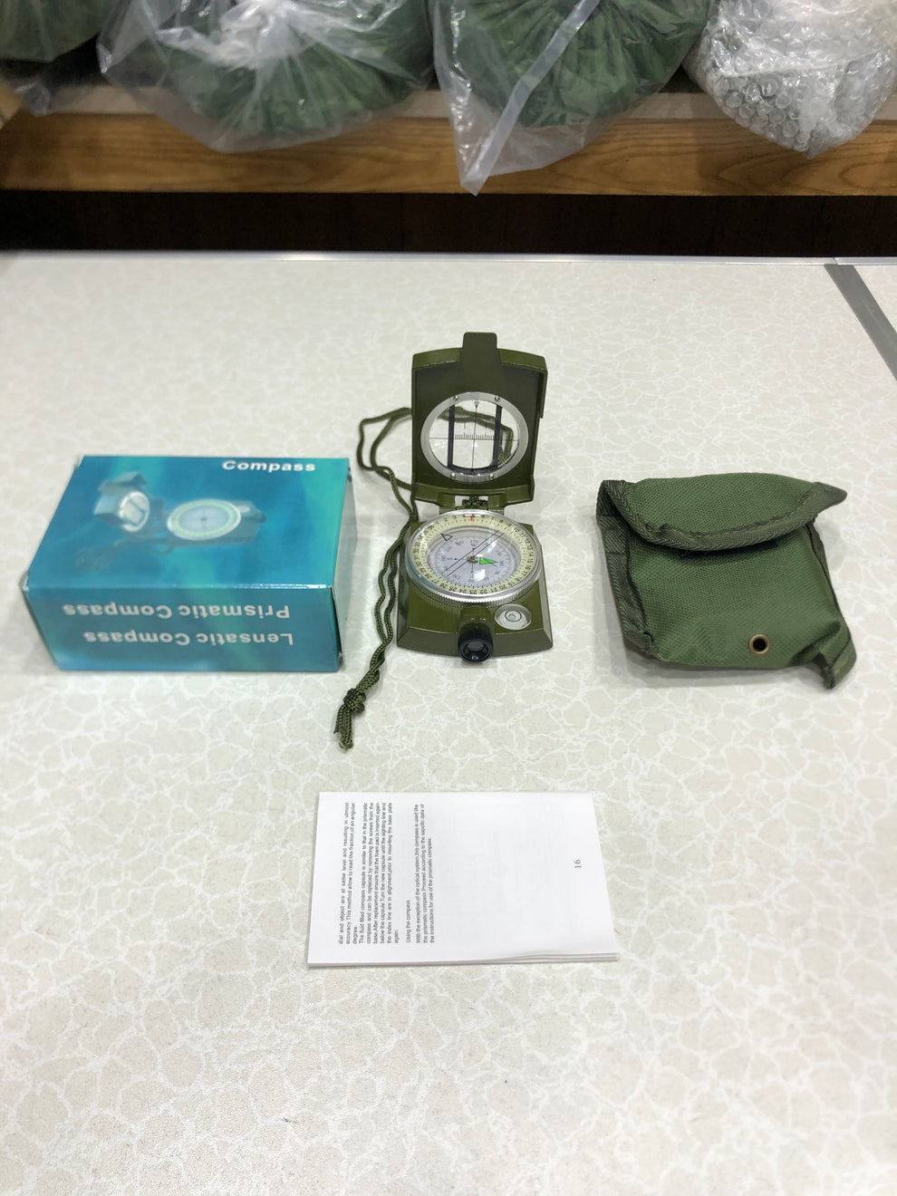 MLC1 Professional Military Lensatic Sighting Metal Compass with Carryi ...